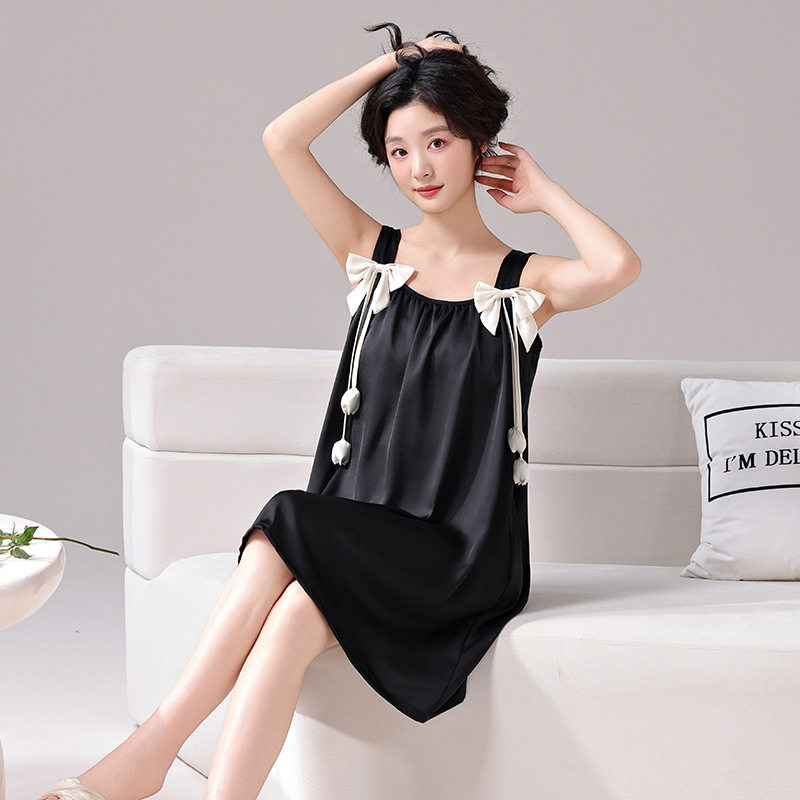 吊带冰丝睡裙夏季女款2026新款睡衣感夏天性感仿真丝绸家居服