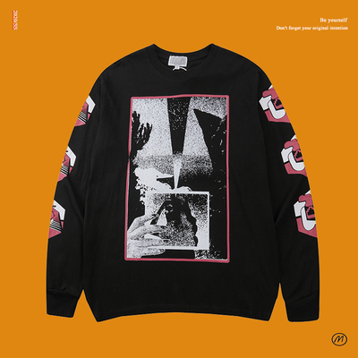 ce日系朋克麒麟臂打底衫长袖t恤