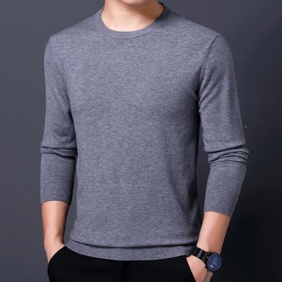 中青年秋尚冬薄款羊绒时衫男羊绒圆领8852-=6套头毛衣搭休闲打百