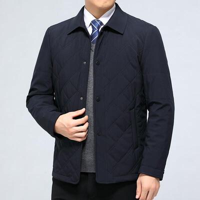 男士年棉服翻短款2183-3-U夹克冬装中老轻商便务保暖外套领宽松棉