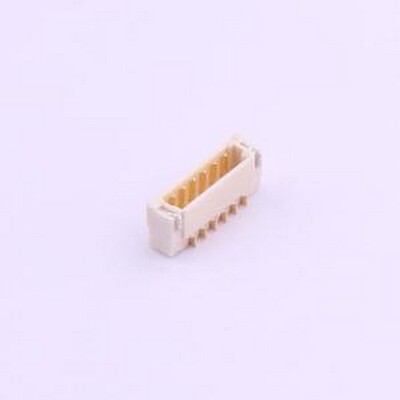 X0800WRS-06HF-LPV01 线对板针座 1x6P 间距:0.8mm 卧贴 SMD,P=0.