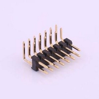 X4621WR-2x07I-C40D28 排针 2x7P 间距:2mm 方针 弯插,P=2mm