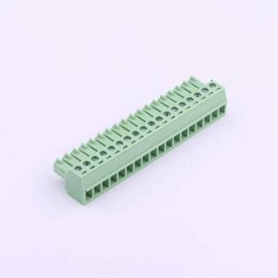 WJ15EDGK-3.81-18P 插拔式接线端子 1x18P 3.81mm 排数:1 每排P数