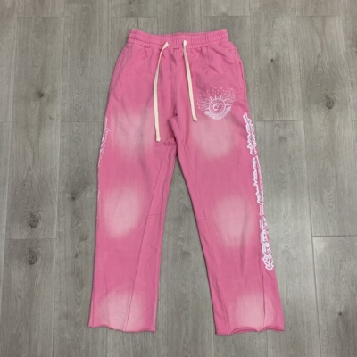 Lost intricacy复古洗水粉做旧字母印花美式潮牌高街抽绳休闲长裤