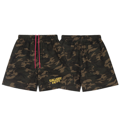 美式潮牌GALLERY DEPT迷彩字母印花沙滩裤小众高街男休闲五分短裤