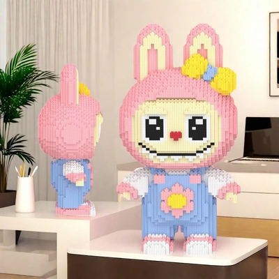 2025新款拉布布益智积木小颗粒益智拼装儿童玩具男女孩礼物摆件