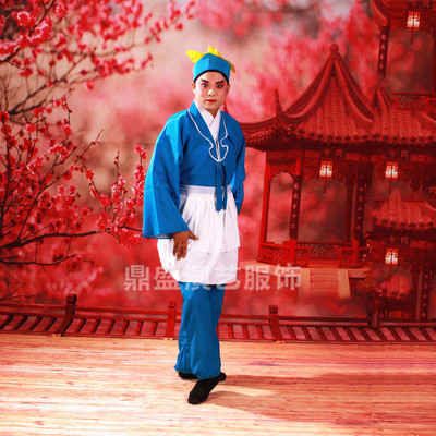戏曲服装舞台演出茶衣古装小二武大郎小K丑衣服杂役跑堂饭馆服装