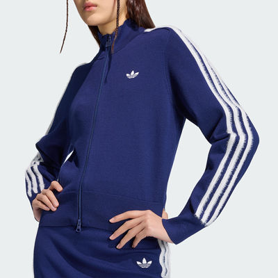 Adidas三叶草26年秋季女款短款修身运动外套夹克长袖KS7366KW2588