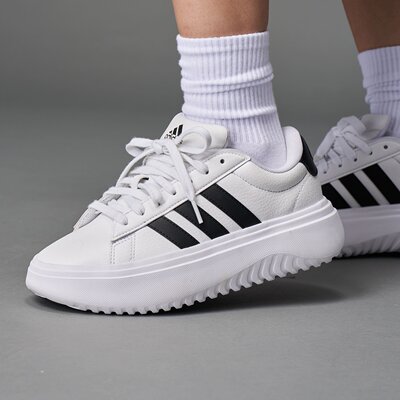 Adidas阿迪达斯女子增高厚底鞋经典小白鞋运动休闲板鞋IE1092