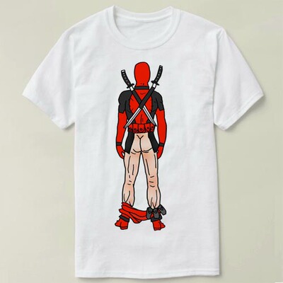Deadpool butt   个性 定制 衣服 文化衫 DIY Tee T-Shirt T恤
