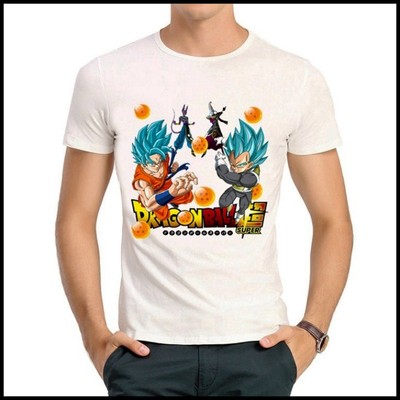 Dragon Ball Super T-shirt 白色短袖 龙珠超 T恤 动漫T恤 男女
