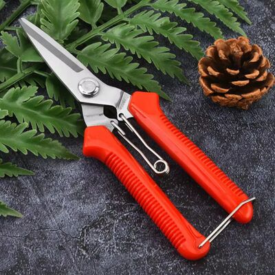 1/2PCS Straight Head Pruning Shears Non-slip HandleStainless