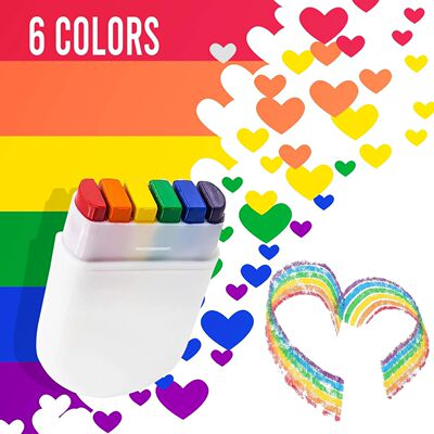 2 Pcs Rainbow Crayon Paint Face Painting Birthday Party Colo