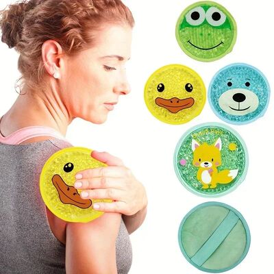 Reusable Cartoon Gel Ice Pack for Injuries Dual Hot & Cold C