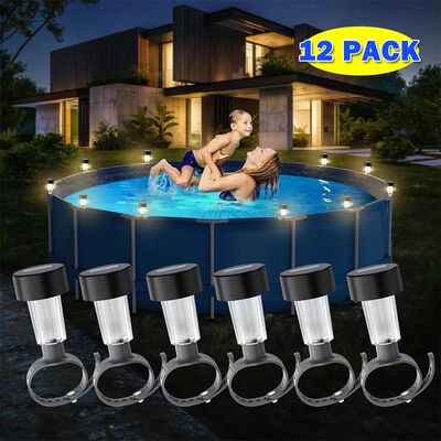 1-12 Packages Solar Pool Light Frame on The Ground for Swimm