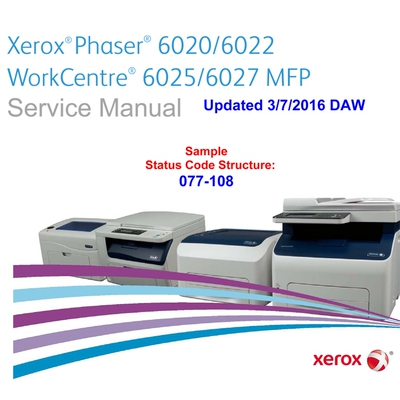 维修资料 XEROX施乐Phaser6020/6022/6025/6027打印机服务手册