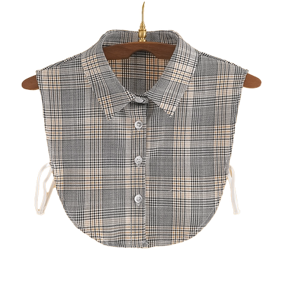 LRXN秋季新款格子假衬衫领