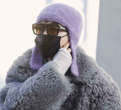 张艺兴同款香芋紫毛线帽子秋冬季保暖护耳针织可爱男女学生雷锋帽
