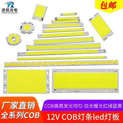 12V细长条COB灯板3W10W高亮灯珠20W50W方形DIY改造设备LED面光源