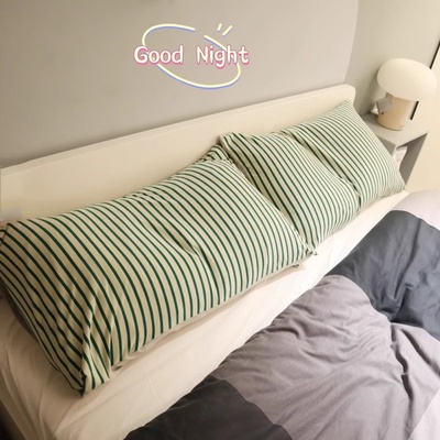 100%天竺棉！超级舒适 散发淡淡的棉花味道~日系枕头套家用枕芯套