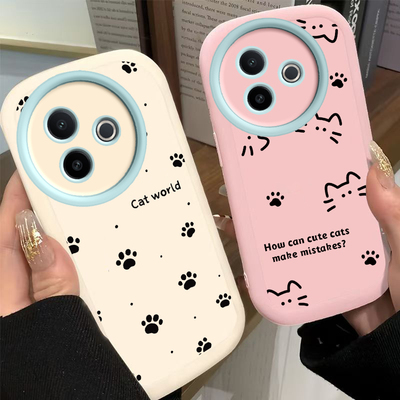 适用vivoY300i手机壳vivo新款Y300i保护viviy套vovoy硅胶voviy全包防摔vⅰvoy步步高viv0丫vivy男女线条猫爪