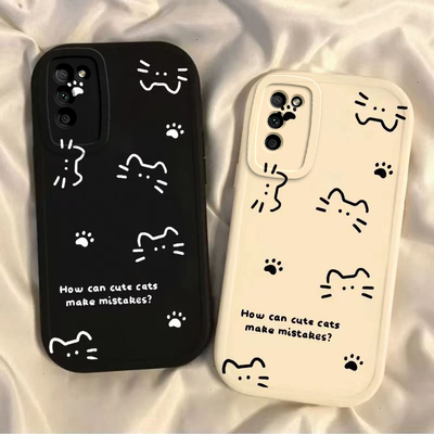 适用荣耀30青春版手机壳HONOR30Lite套MXW一AN00华为新款H0N0R30春青硅胶全包防摔三十可爱三零男女线条猫咪