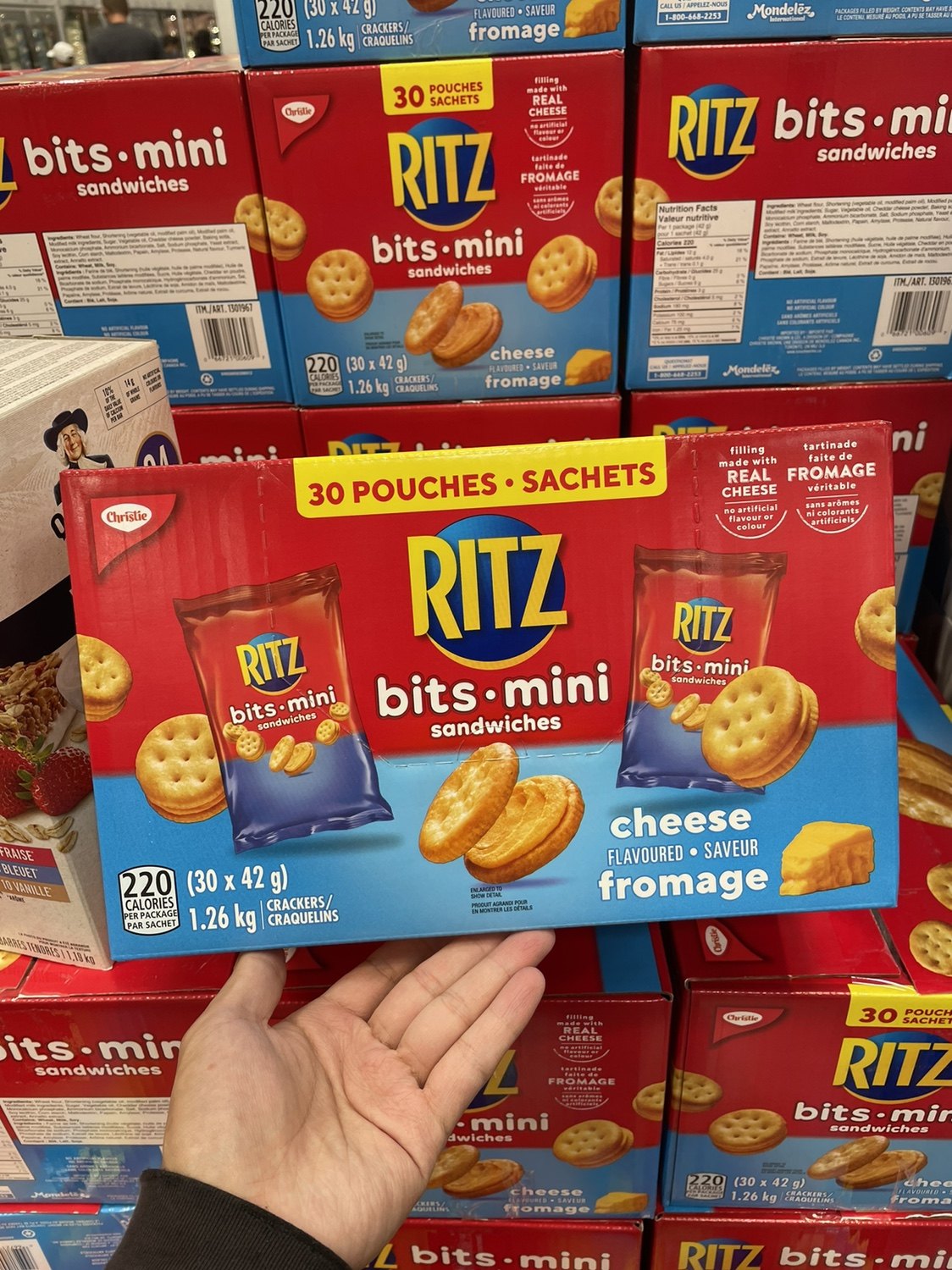 加拿大 Ritz Mini芝士cheese奶酪夹心小饼干 1.26公斤_虎窝淘