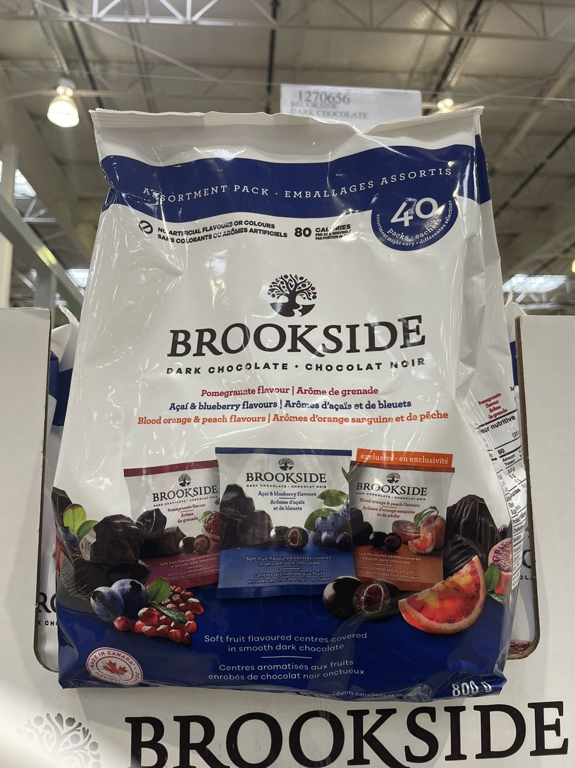 加拿大 Brookside蓝莓和覆盆子枸杞黑巧克力豆40x20g融化不赔_虎窝淘