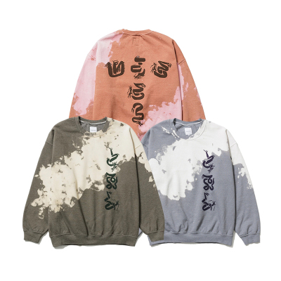 现货SASQUATCHFABRIX.EASTEND DRAGON FONT DESTROY 圆领卫衣24AW