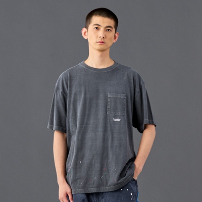 现货授权Liberaiders SPLATTER TEE 字母LOGO口袋短袖T恤泼漆26SS
