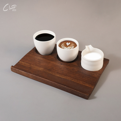 咖啡杯分享壶出品杯店用木托盘