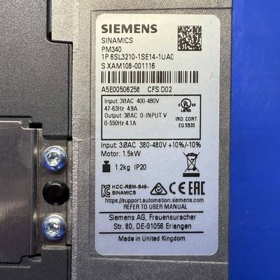 议价-西门子6SL3210-1SE14-1UA0电源模块PM340