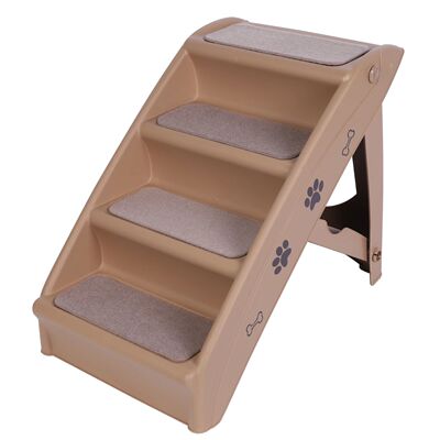 4-Step Pet Dog Stairs Folding Cat and Dog Steps Non-Slip