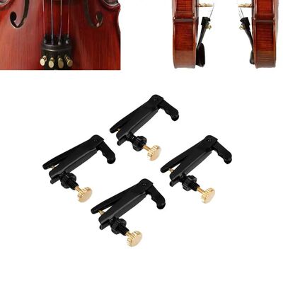 4pcs Violin Tuning Adjuster Plated Iron 4/4 3/4 Violin