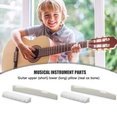 Acoustic Guitar Bone Bridge Saddle Nut 6 String Musical