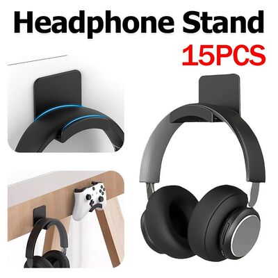 15PCS Wall Mounted Headphone Stand Adhesive Headset Hanger