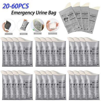 20-60Pcs Emergency Toilet Disposable Outdoor Urine Bags