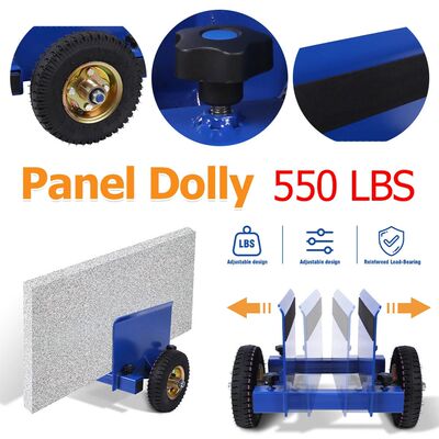 550 Lbs Adjustable Panel Cart Two Wheel Hand Truck Drywall