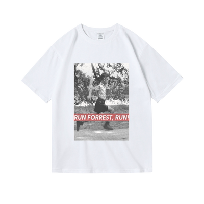 欧美正传印棉圆领男女短袖