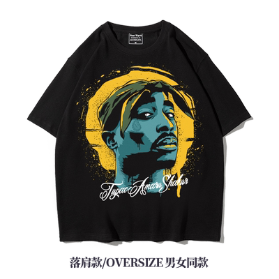 美式高街oversize落肩款短袖T恤