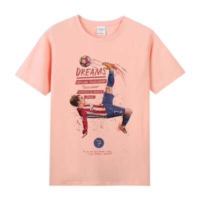 马竞青少年运动复古圆领短袖T恤