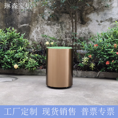 隐藏陈列仿真草柏琳电镀玫瑰金