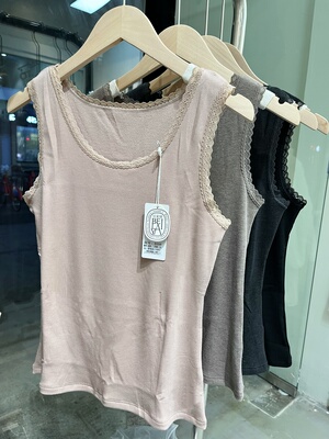 【店主自留N件】弹性大贝莱娅8008螺纹棉加绒发热保暖背心女蕾丝