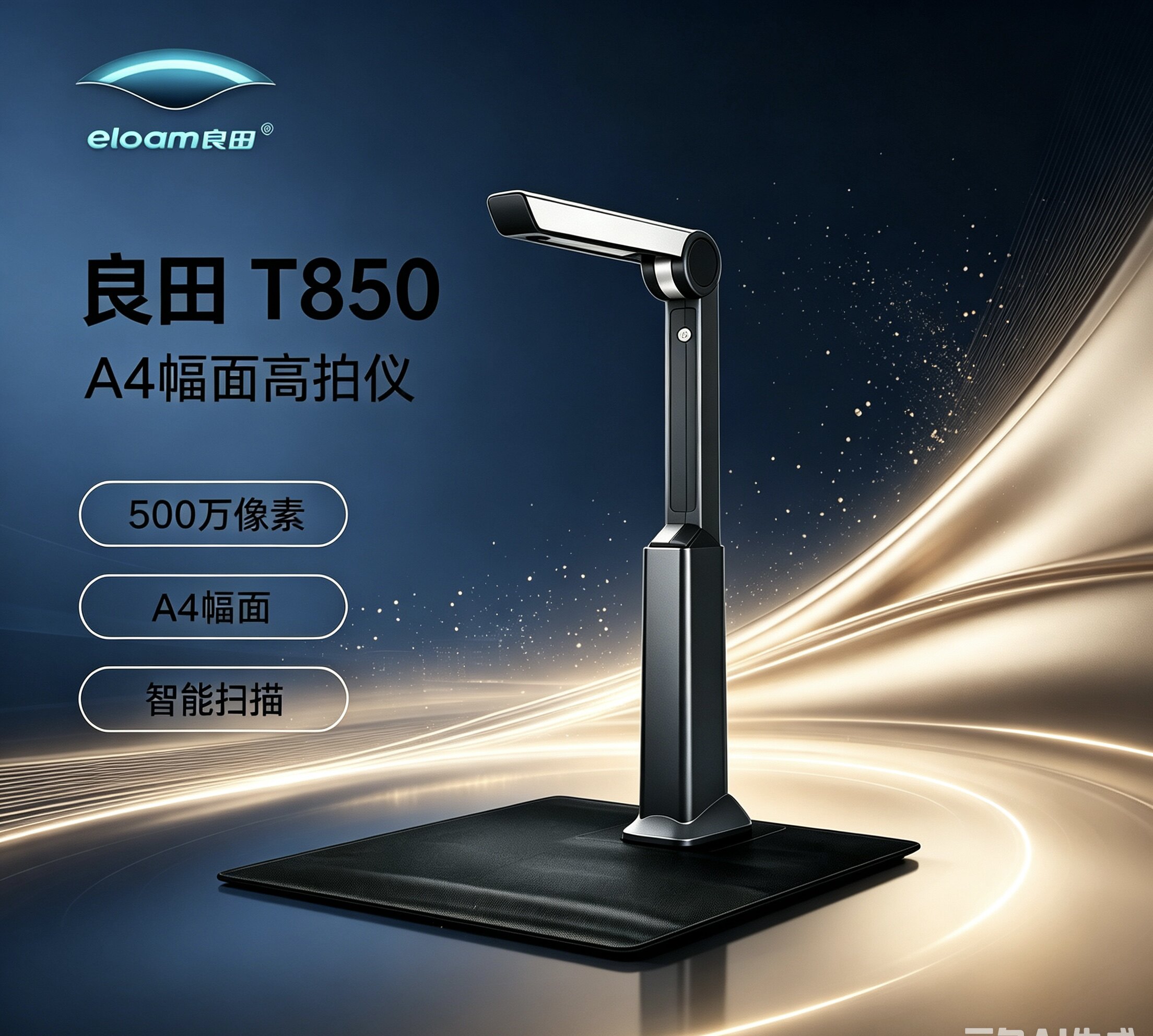 良田T850高拍仪500万像素A4幅面高清高速扫描仪广角拍摄