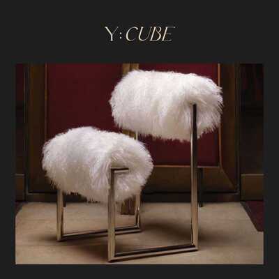 Y:CUBE意大利进口Acerbis Due Più毛茸茸可爱舒适梳妆餐椅