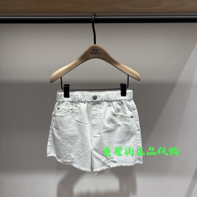 littlemoco国内代购26年夏款女童破洞牛仔短裤热裤KBF2SOT026