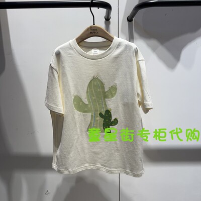little moco专柜正品25年春男女童亲子装圆领短袖T恤KBE1TEET08奥