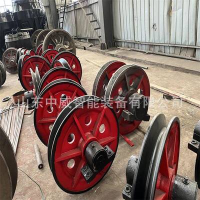 供应矿用悬吊天轮 提升绞车钢丝绳引导悬吊天轮 MZS2.1型悬吊天轮