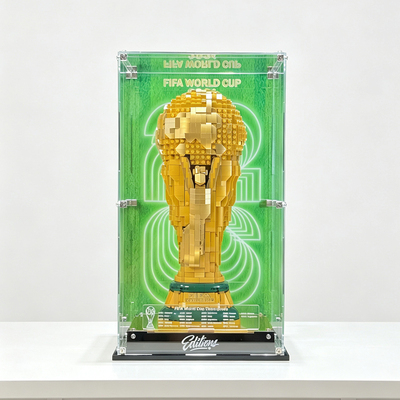 适用于乐高43020世界杯奖杯FIFA大力神杯积木收纳防尘透明展示盒