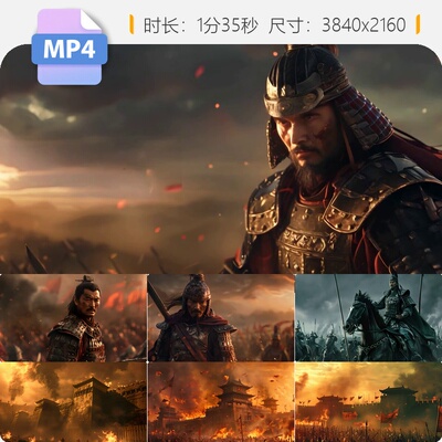 高清古代将军战死沙场两军对垒破城大元帅匈奴攻守争视频素材